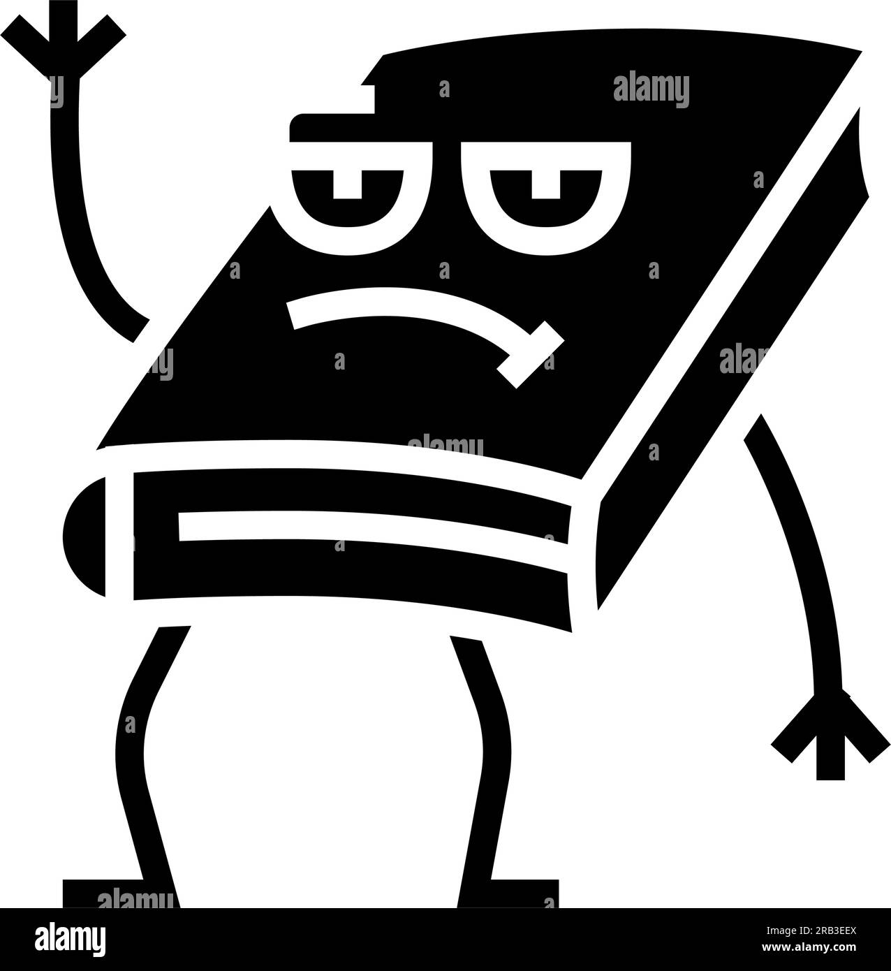 smart book character glyph icon vector illustration Stock Vector Image ...