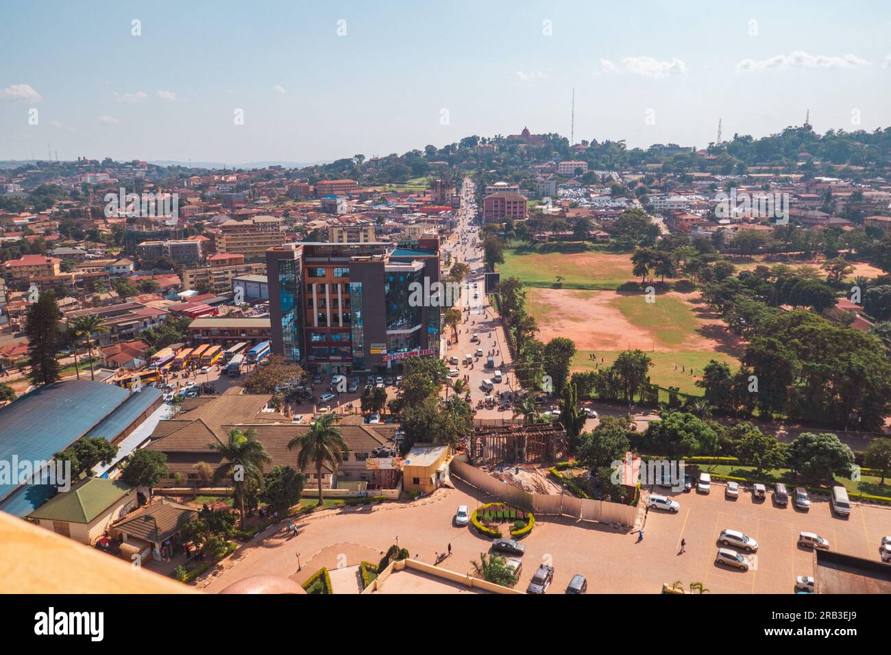 Aerial view of Kampala Town seen from Gaddaffi National Mosque in ...