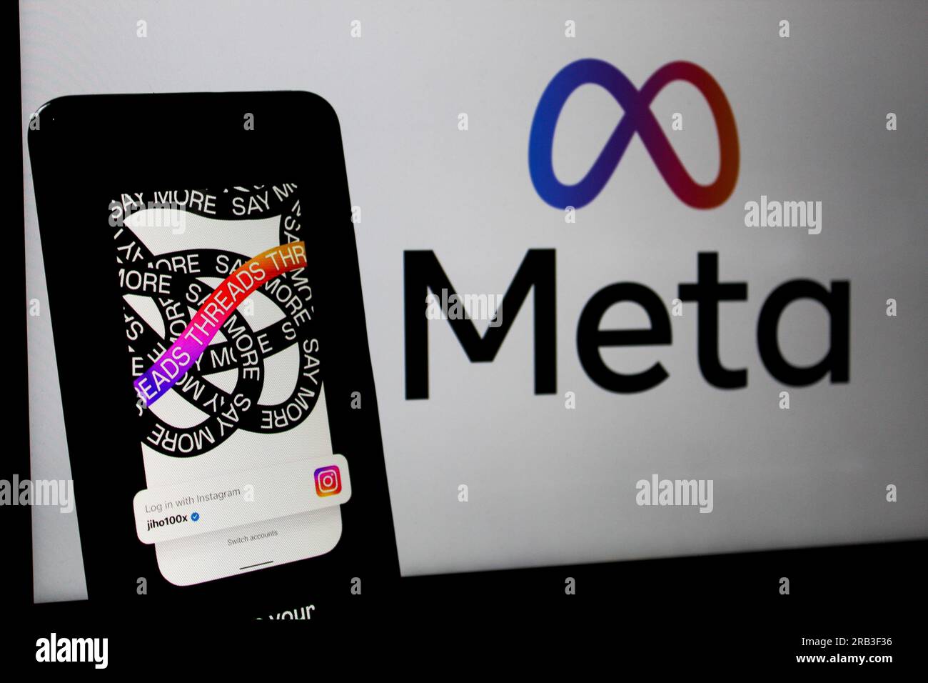 Bandung, West Java, Indonesia. 7th July, 2023. In this photo illustration, Threads logo seen ...