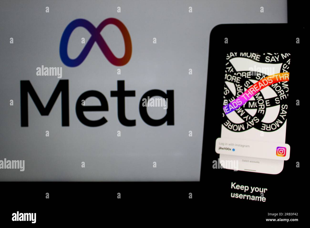 Bandung, West Java, Indonesia. 7th July, 2023. In this photo illustration, Threads logo seen ...