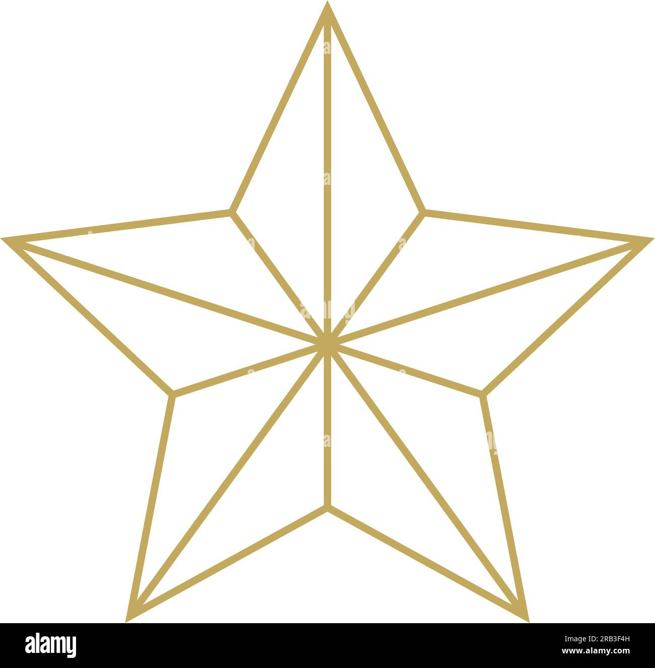 Shutter: Christmas Star abstract outline vector in Gold. Isolated ...