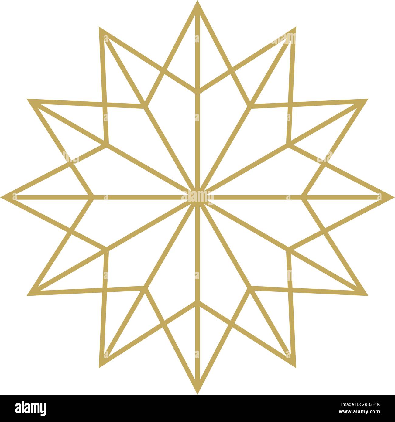 Shutter: Christmas Star abstract outline vector in Gold. Isolated ...