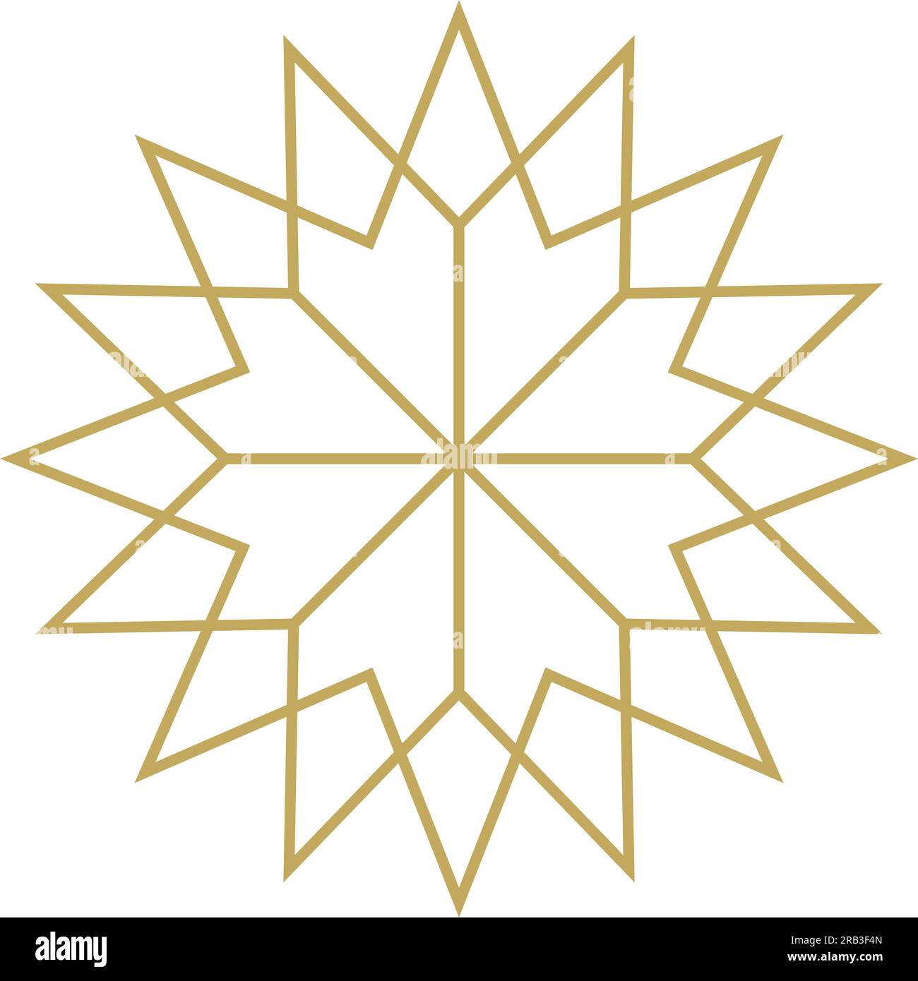 Shutter: Christmas Star abstract outline vector in Gold. Isolated ...