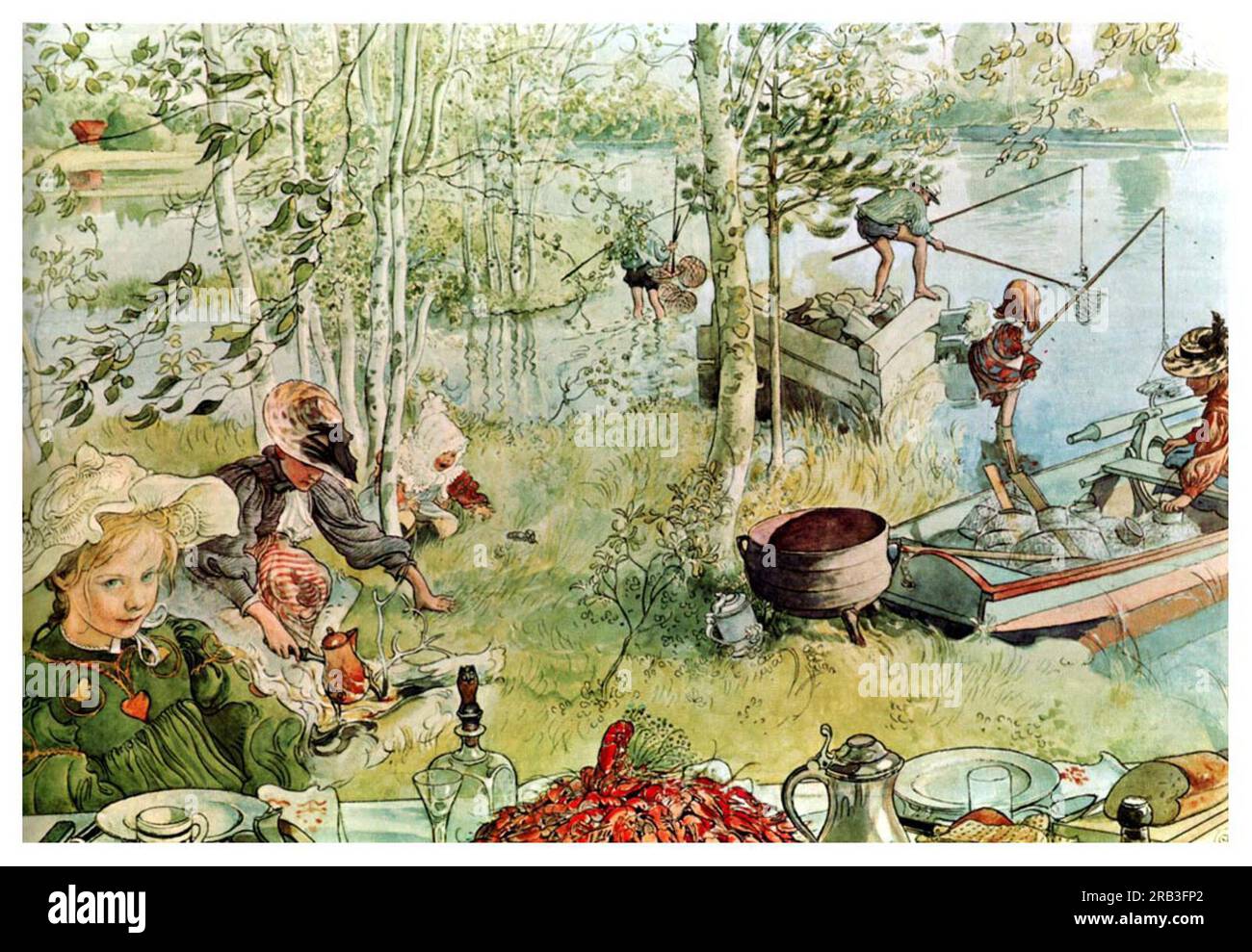 The Crayfish Season Opens 1897; Sweden by Carl Larsson Stock Photo - Alamy