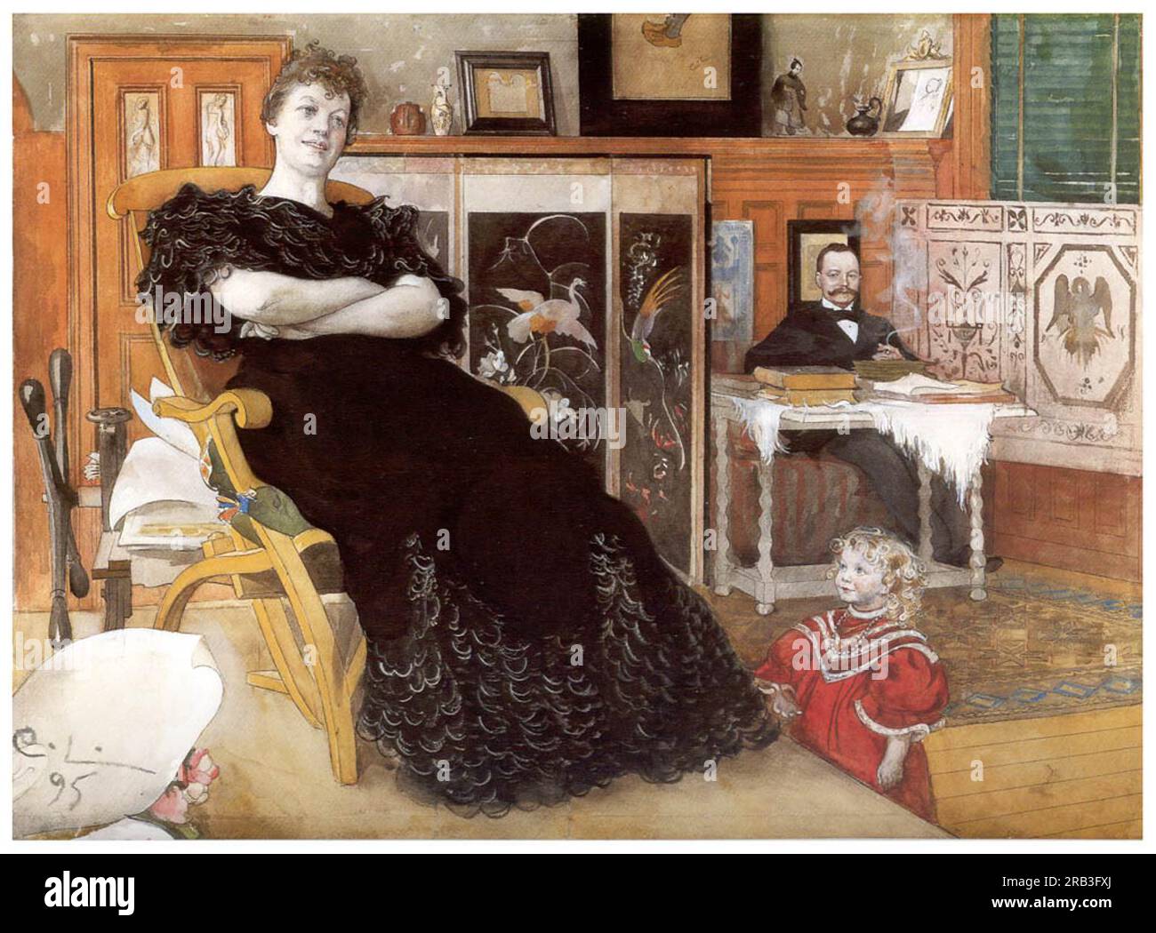 Anna Pettersson c.1895; Sweden by Carl Larsson Stock Photo - Alamy
