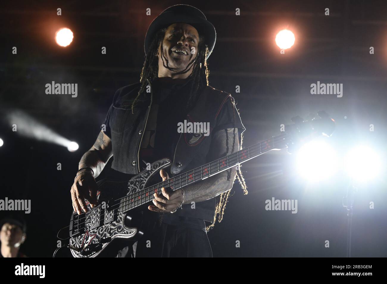 Cass Lewis of Skunk Anansie live at Valmontone Outlet Summer Festival ...