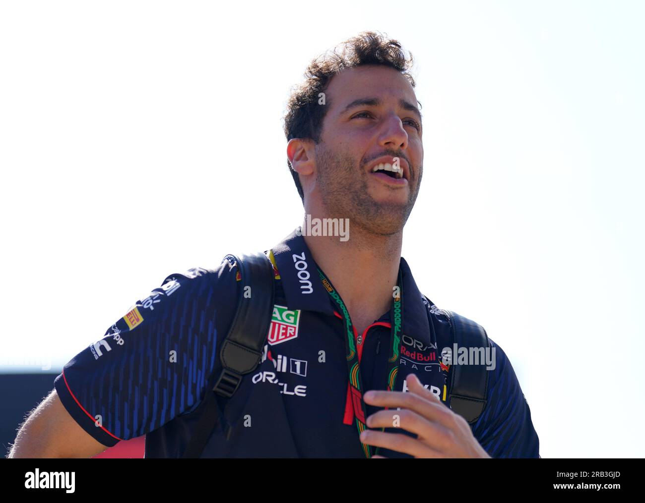 Red Bull reserve driver Daniel Ricciardo arrives for practice day ahead ...