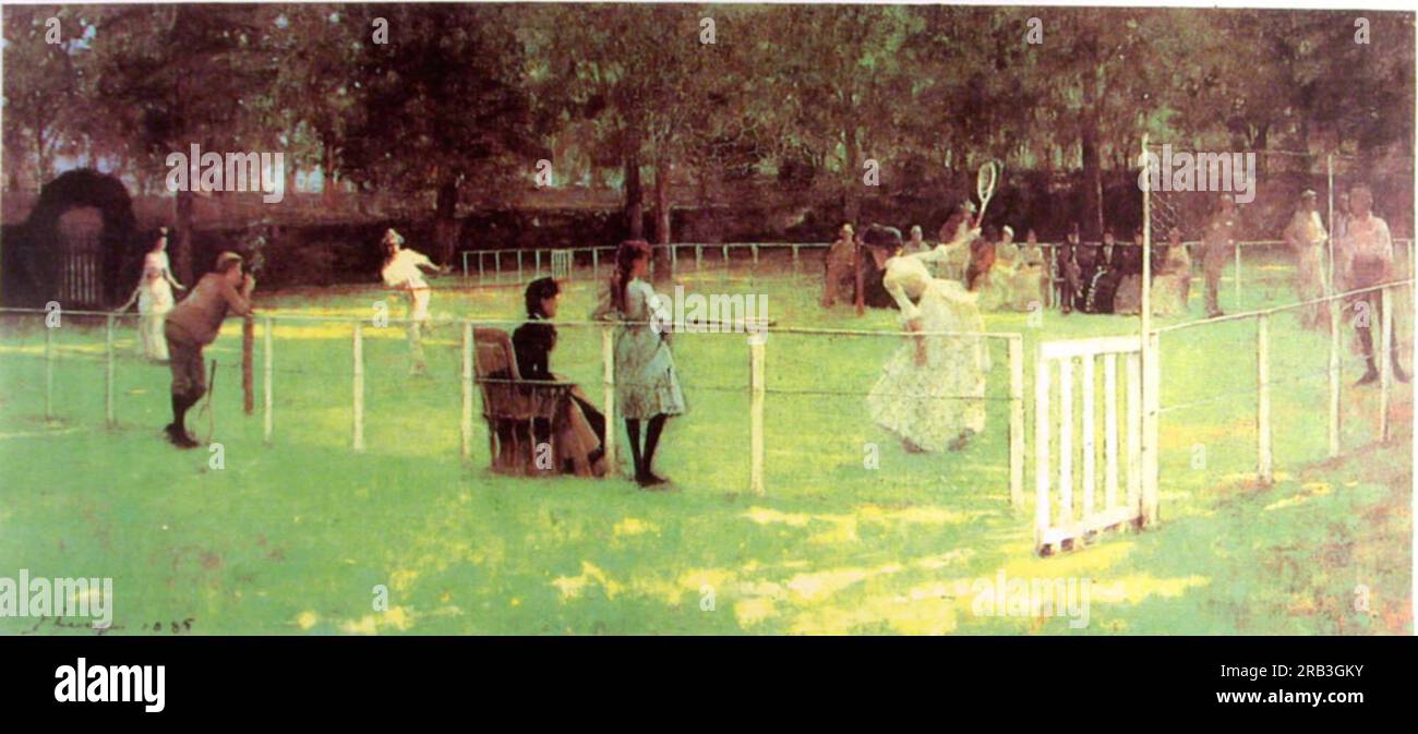 The tennis party painting hi-res stock photography and images - Alamy