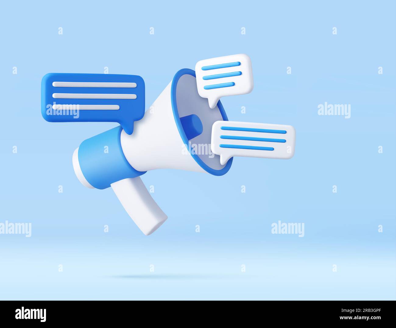 3d Megaphone with messages icon Stock Vector Image & Art - Alamy