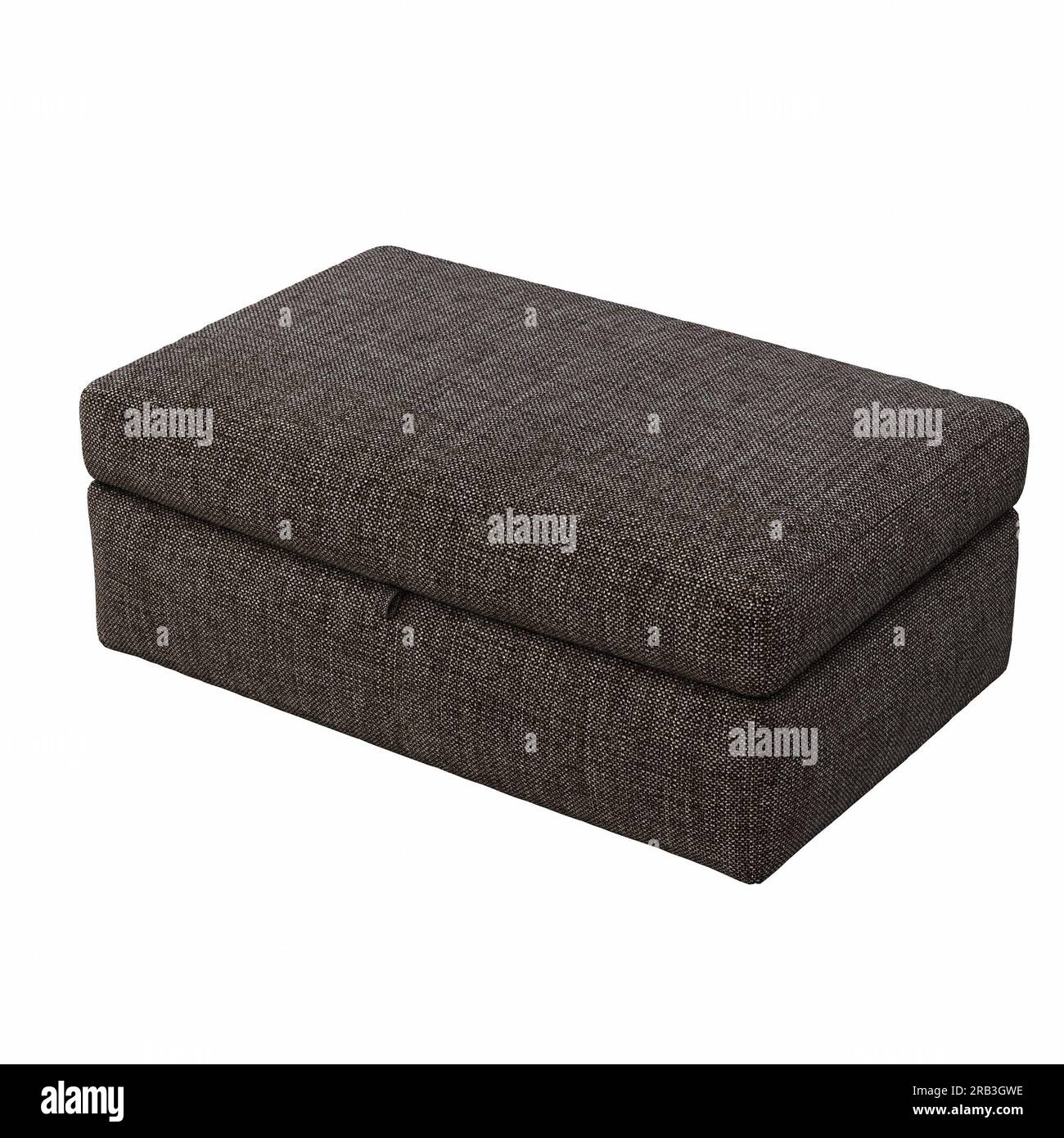 soft pouf isolated on white background, interior furniture, 3D ...