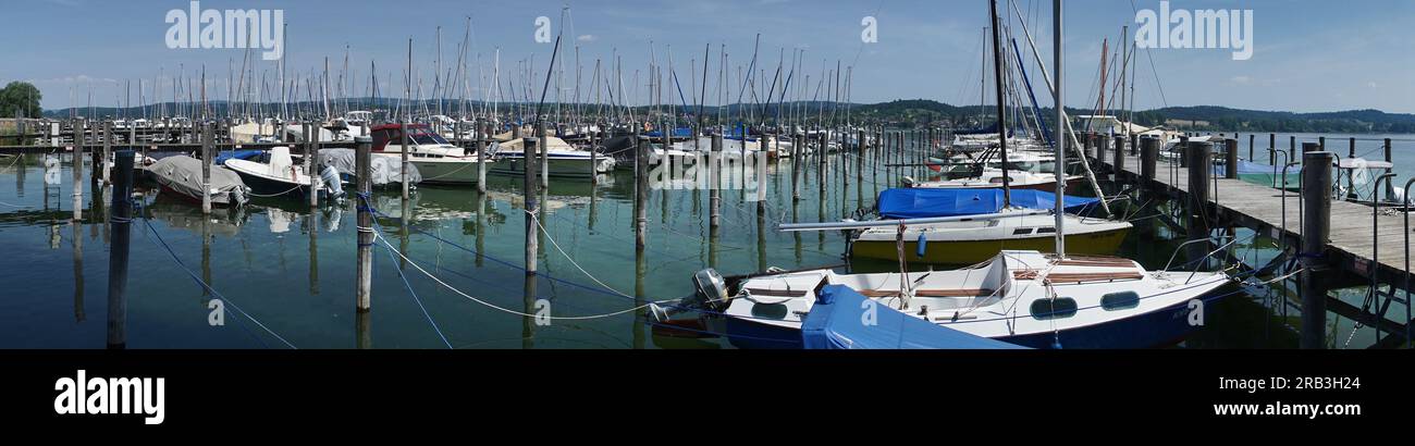 Island of Reichenau, Germany: Herrenbrücke marina. Reichenau Island is ...