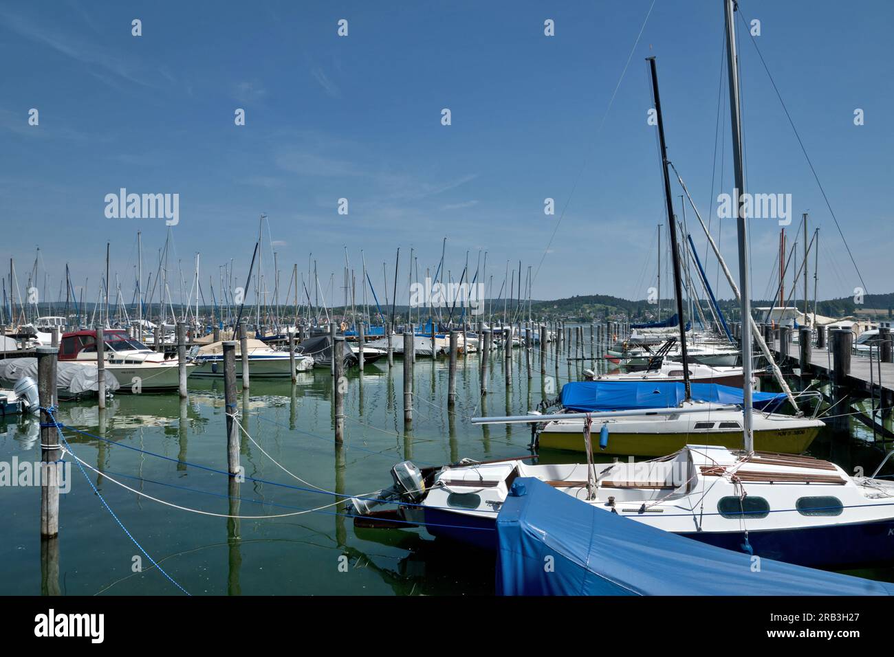 Island of Reichenau, Germany: Herrenbrücke marina. Reichenau Island is ...