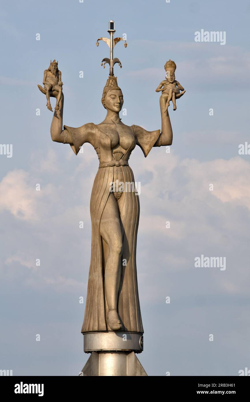 Constance, Germany, Juny 1st 2023: Imperia. It is a statue at the ...