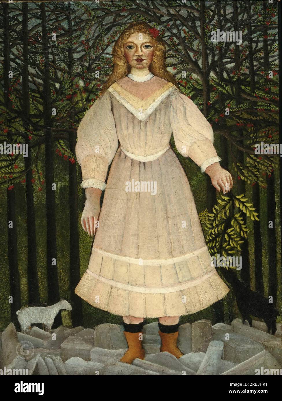 Henri-Julien-Félix Rousseau, French, 1844-1910 -- Young Girl in Pink ...