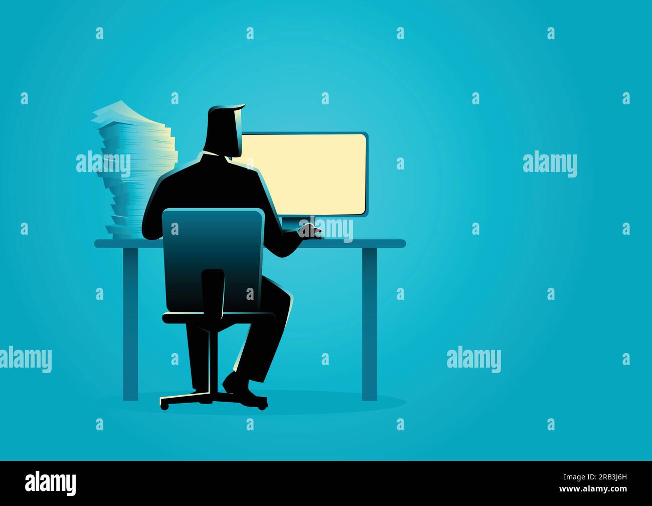 Monitor from behind Stock Vector Images - Alamy