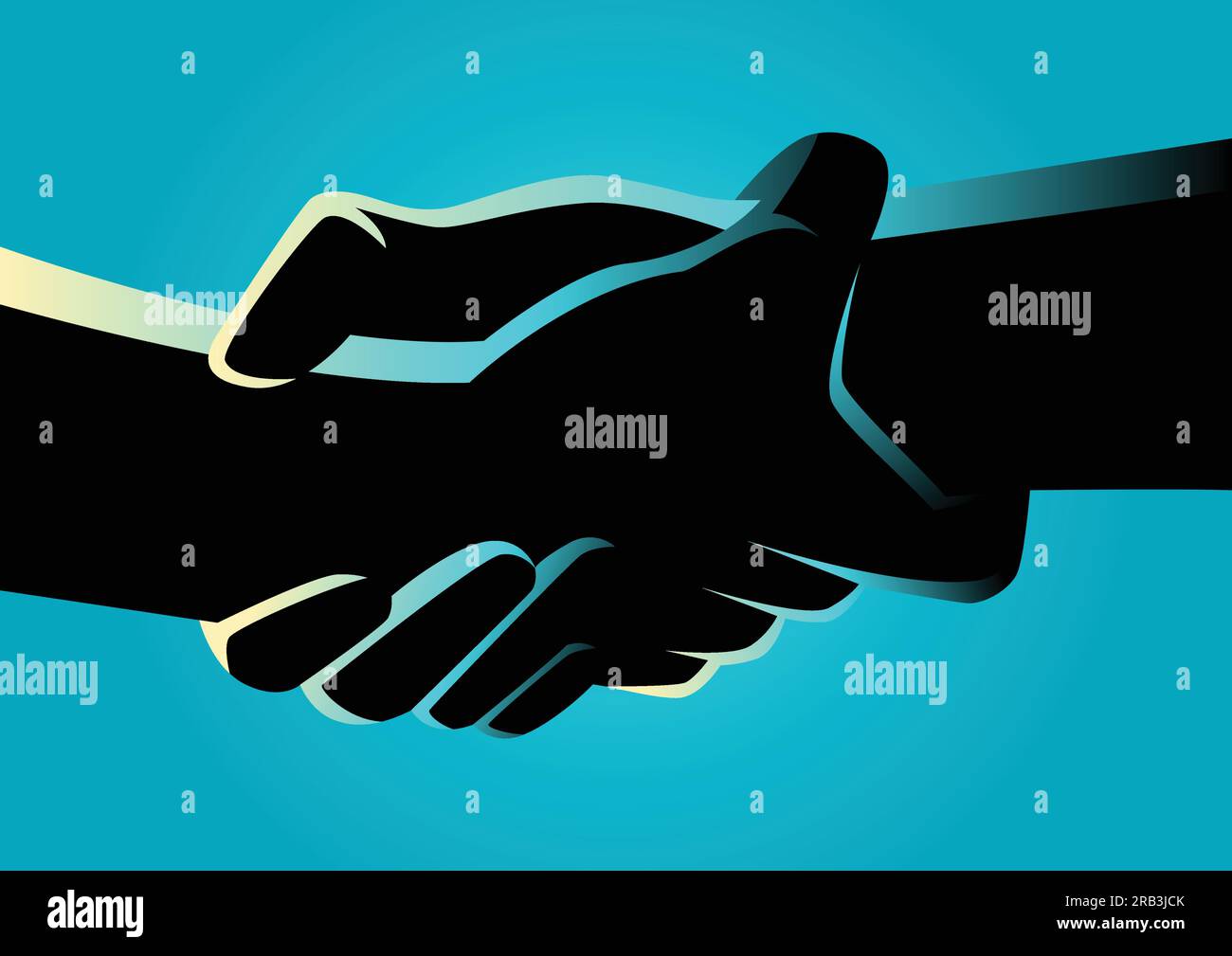Illustration of two hands holding each other strongly Stock Vector ...