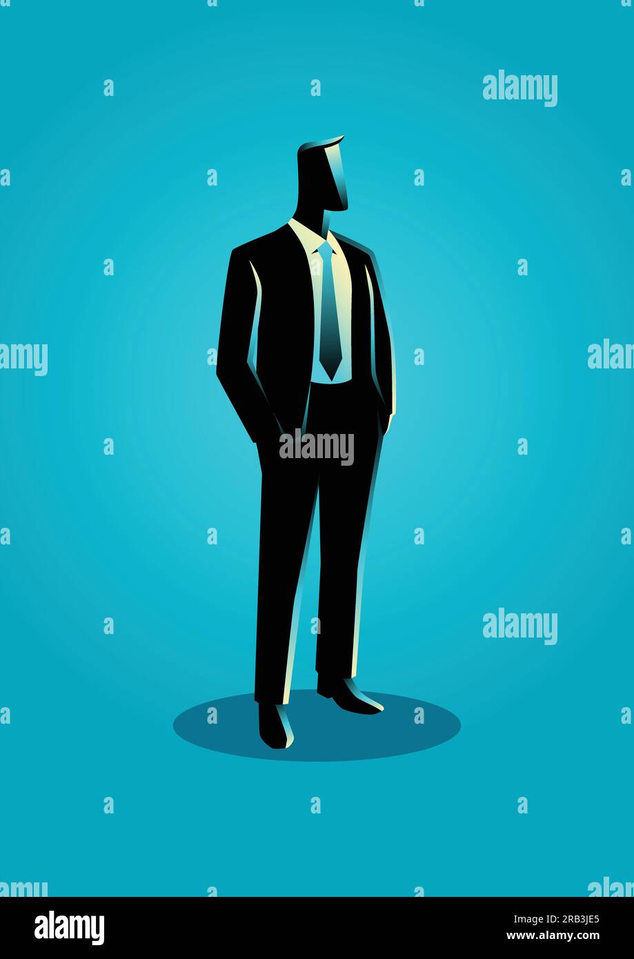 Man standing with hands in pocket Stock Vector Images - Alamy