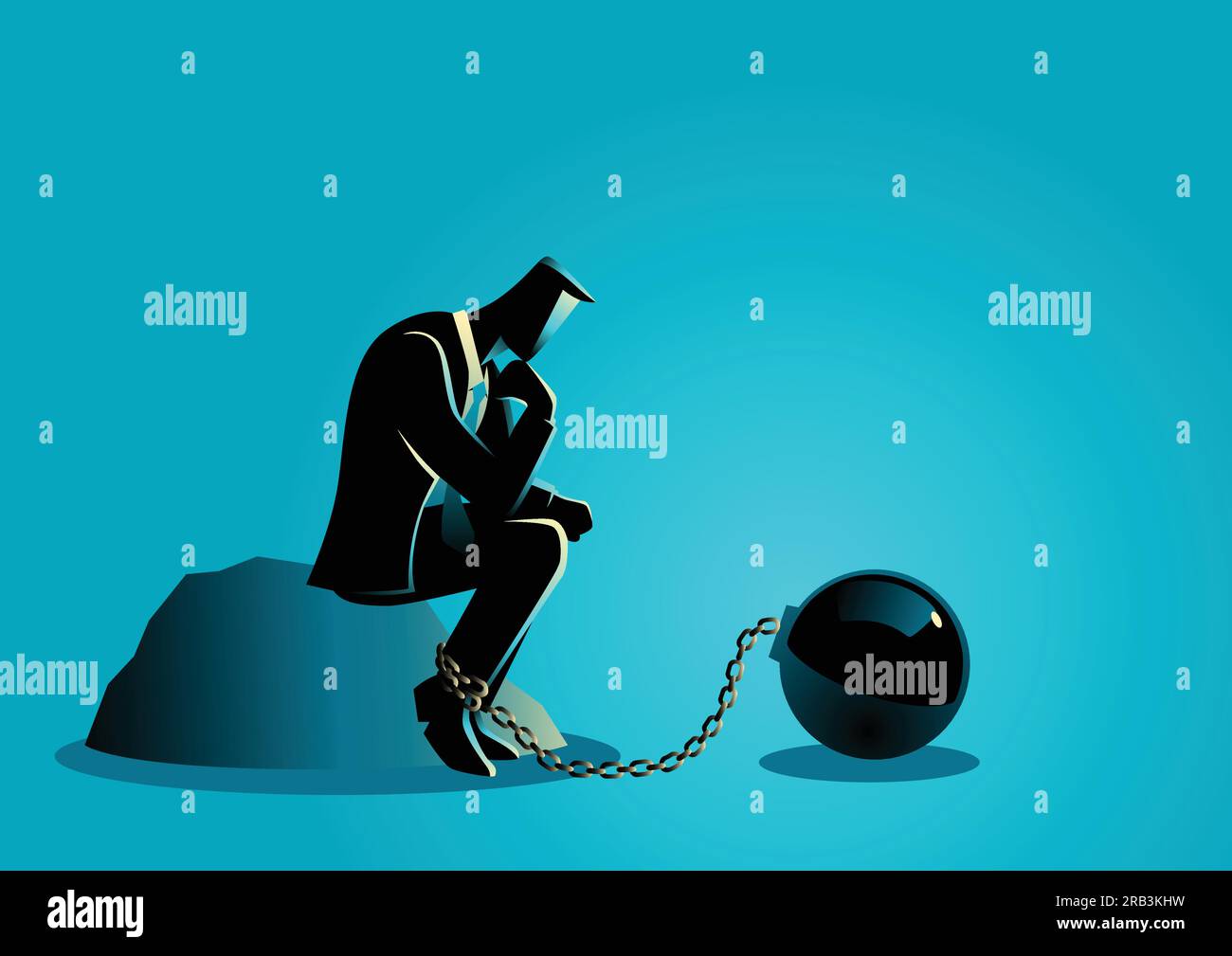 Sadness debt Stock Vector Images - Alamy