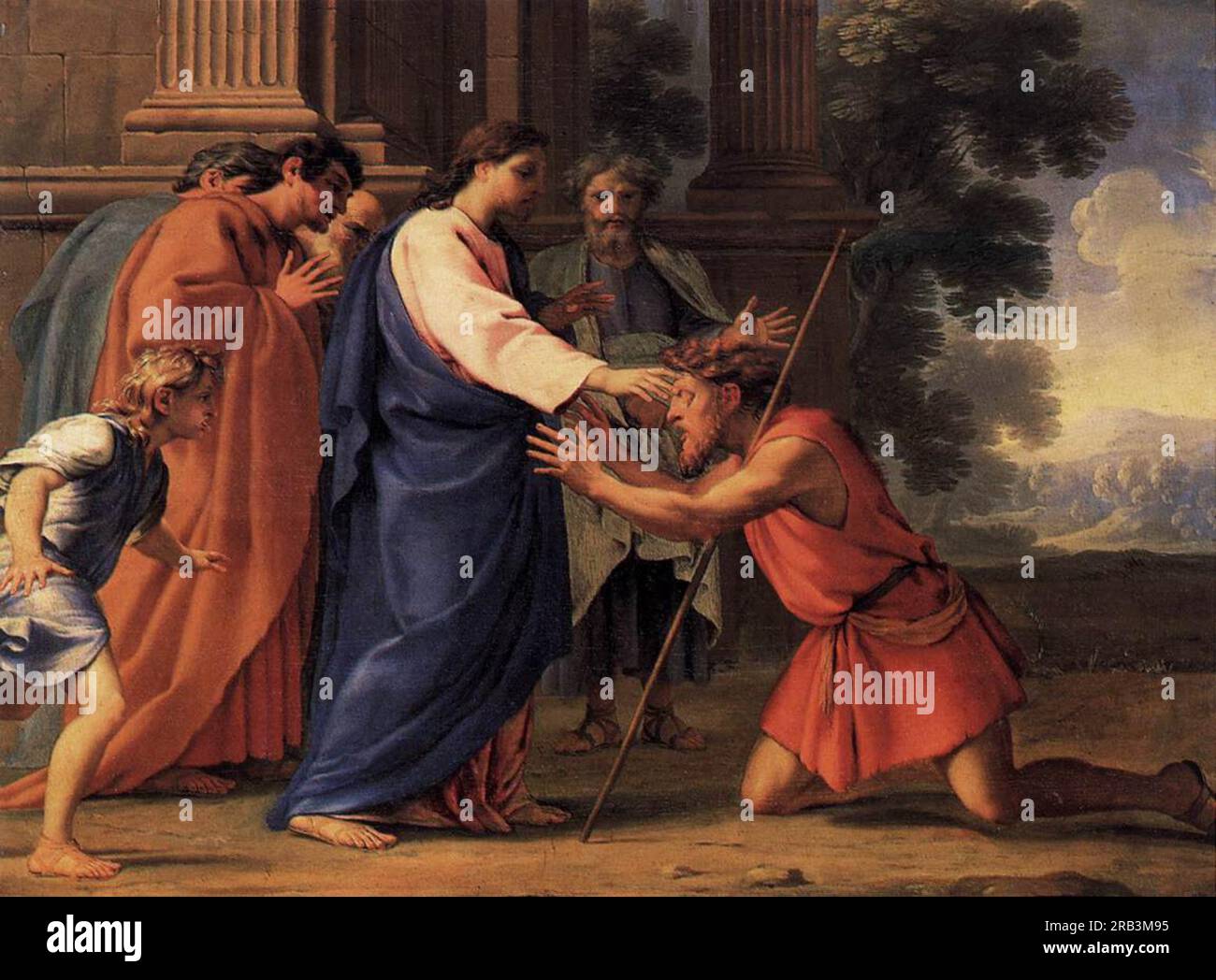 Christ Healing the Blind Man by Eustache Le Sueur Stock Photo - Alamy