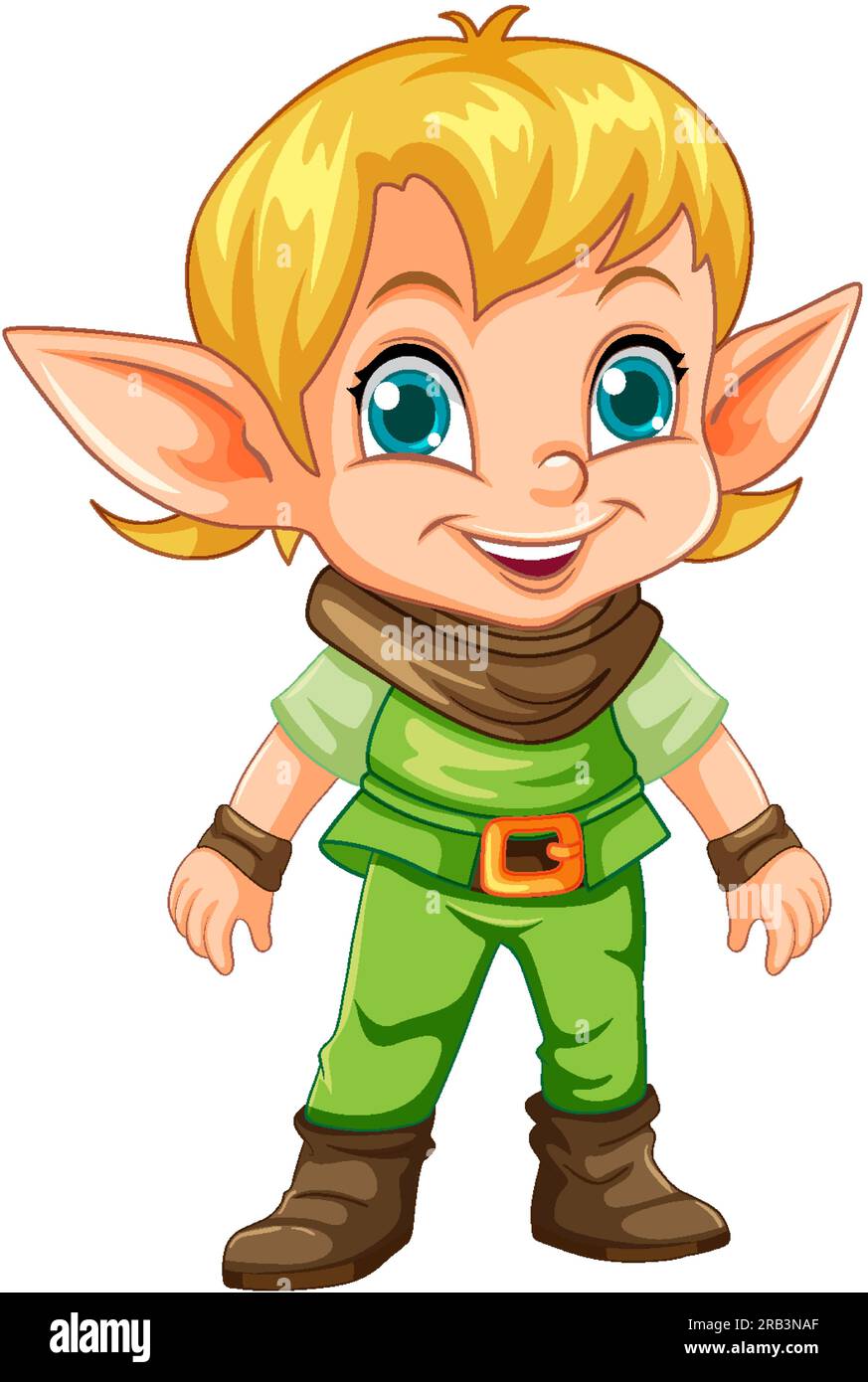 Boy Christmas Elf Character illustration Stock Vector Image & Art - Alamy