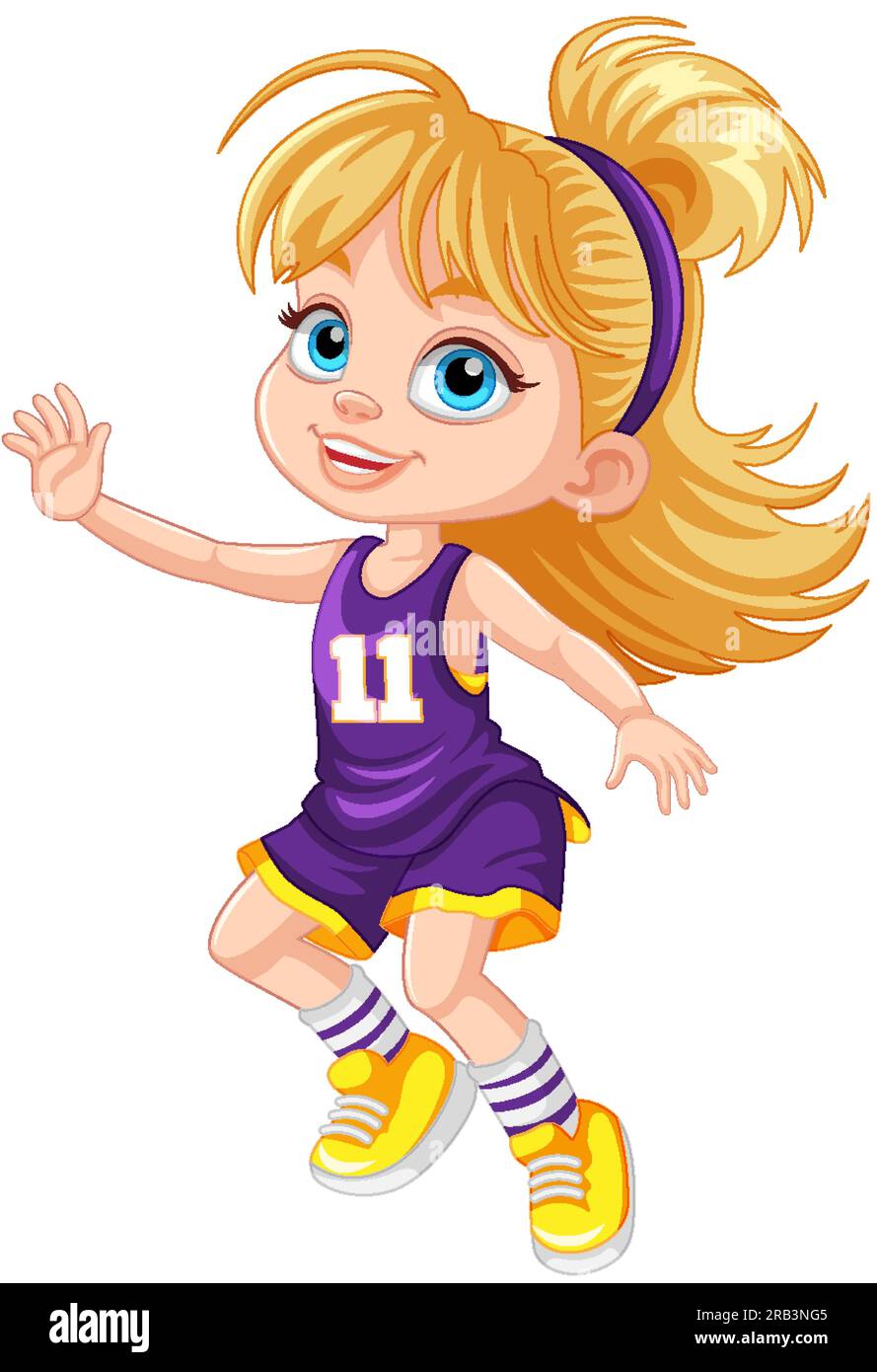 Female basketball player cartoon character illustration Stock Vector ...