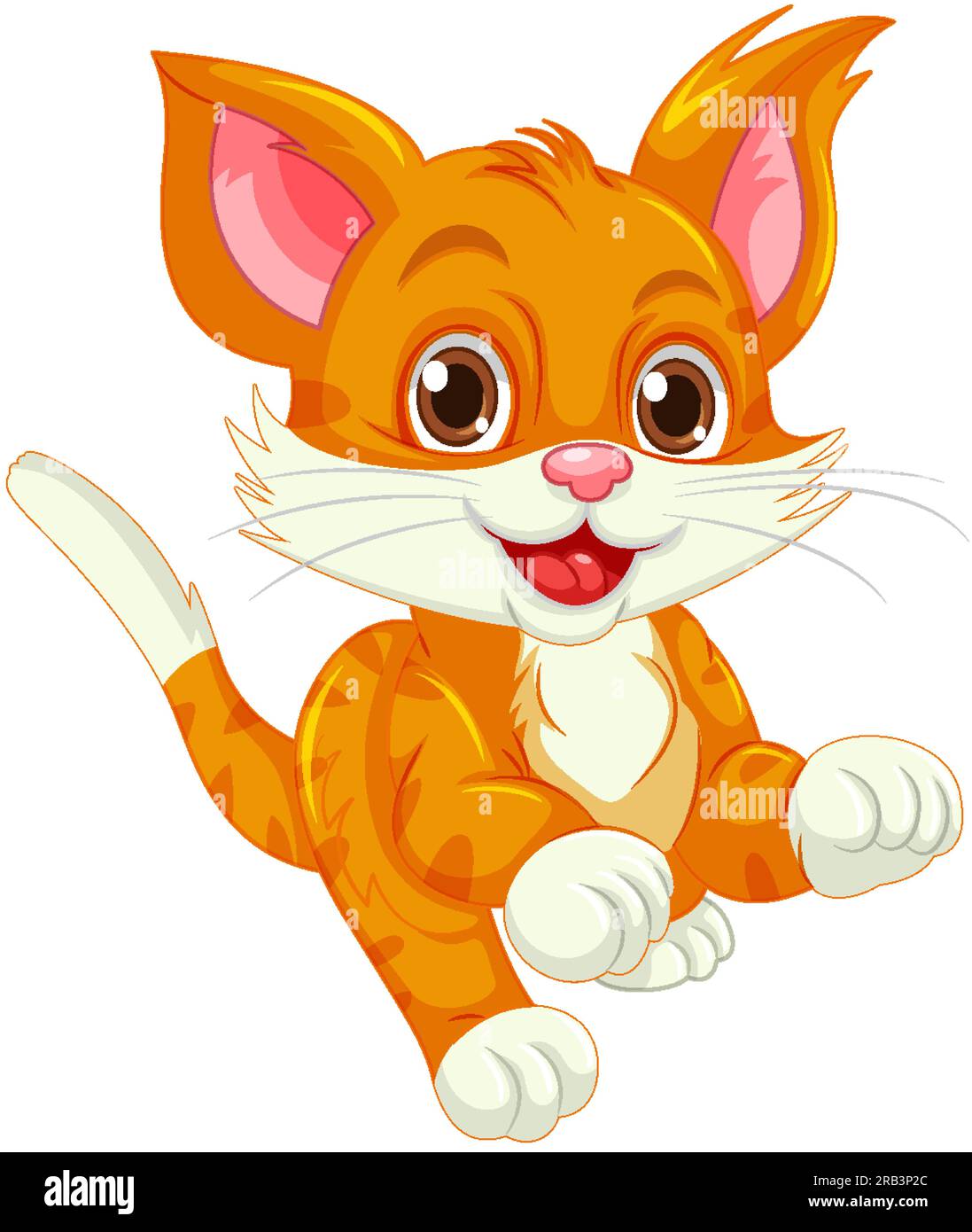 Orange cat cartoon character illustration Stock Vector Image & Art - Alamy