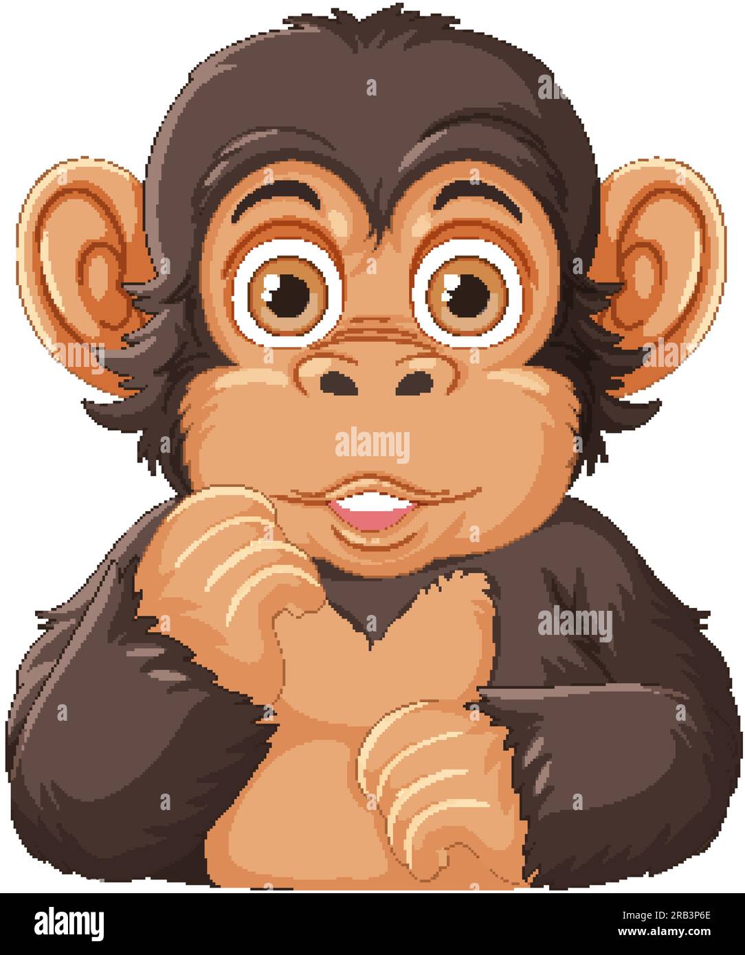 Chimpanzee Cartoon Character Vector illustration Stock Vector Image ...