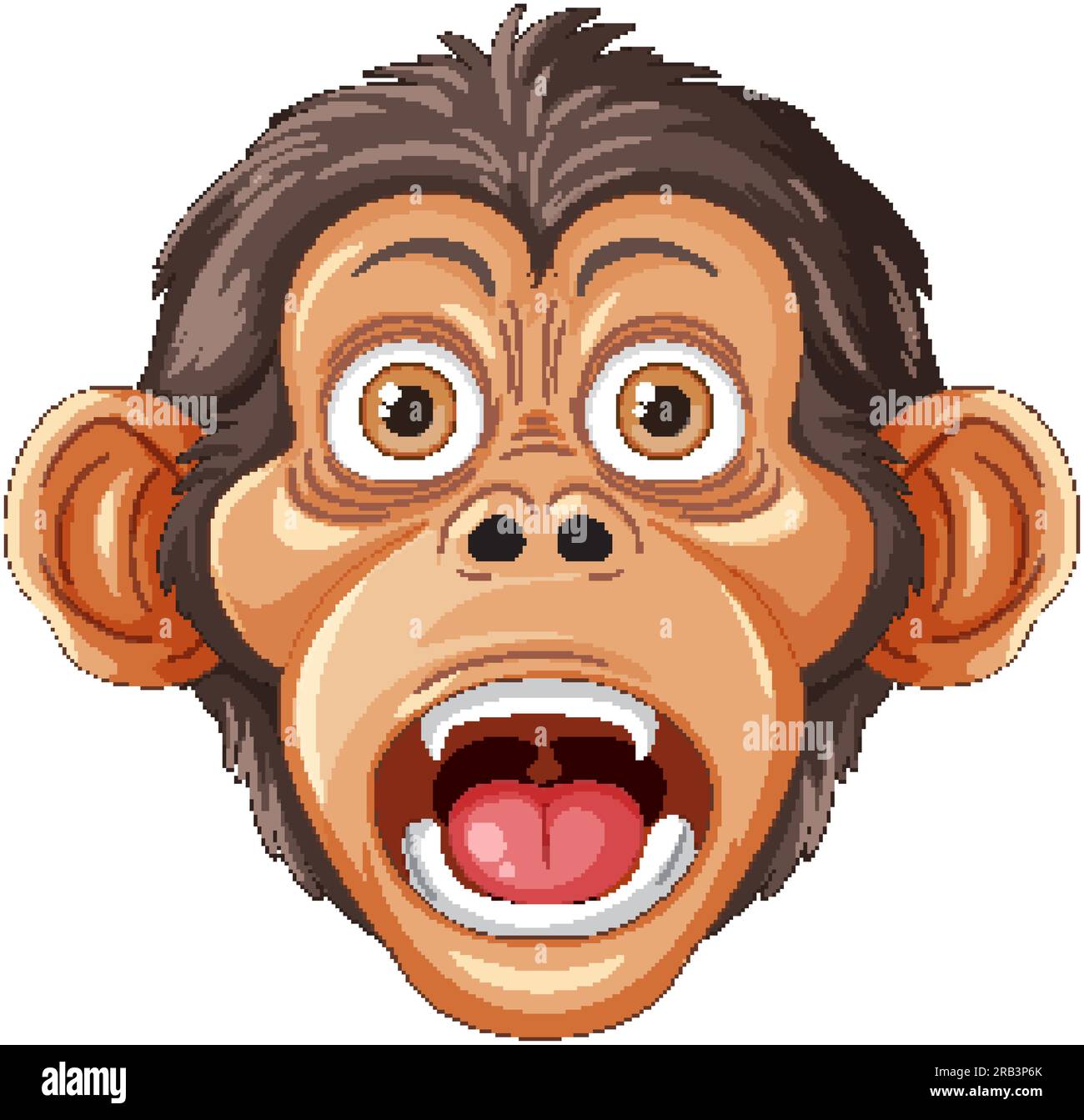 Chimpanzee Head Cartoon Character Vector illustration Stock Vector ...