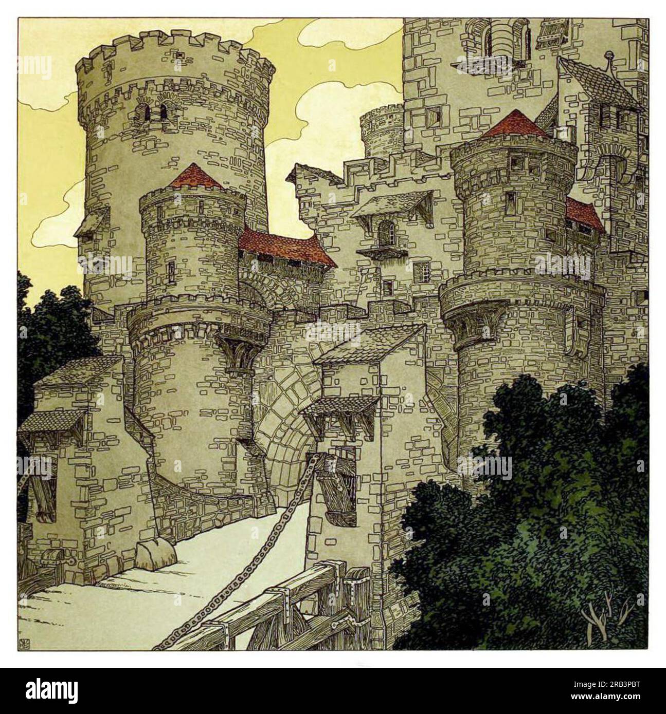 Die Bucher Der Chronika Der Drei Schwestern 6 1900 by Heinrich Lefler ...