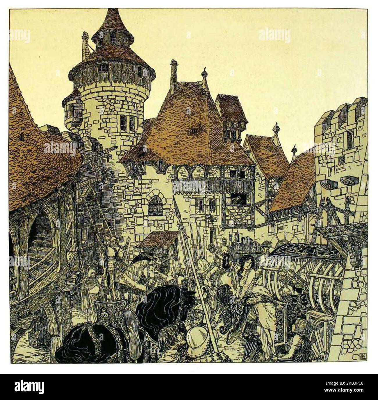 Die Bucher Der Chronika Der Drei Schwestern 3 1900 by Heinrich Lefler ...