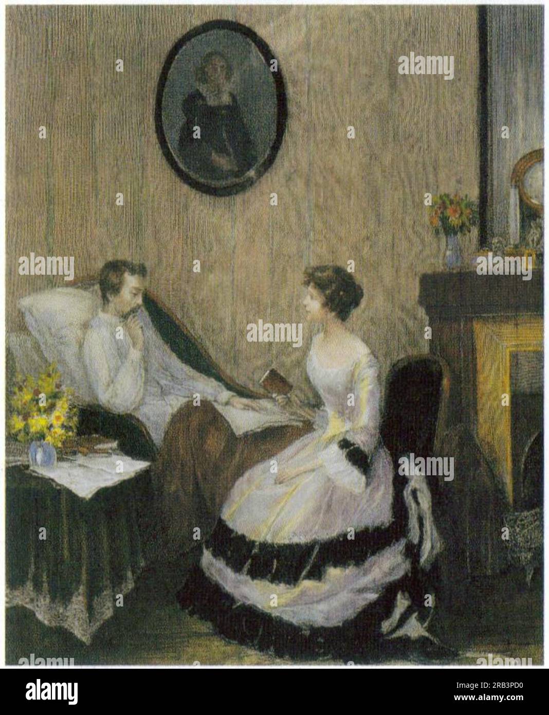 Heinrich Heine and Elise Krinitz by Heinrich Lefler Stock Photo - Alamy