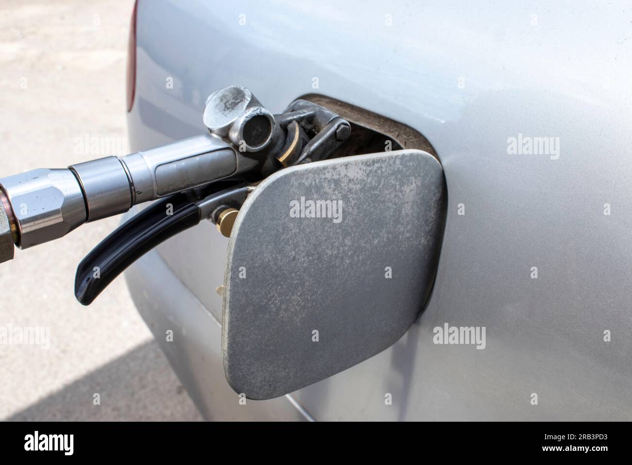 Petrol filling Station. Gas Station Pump. Man Refill and Filling Oil ...