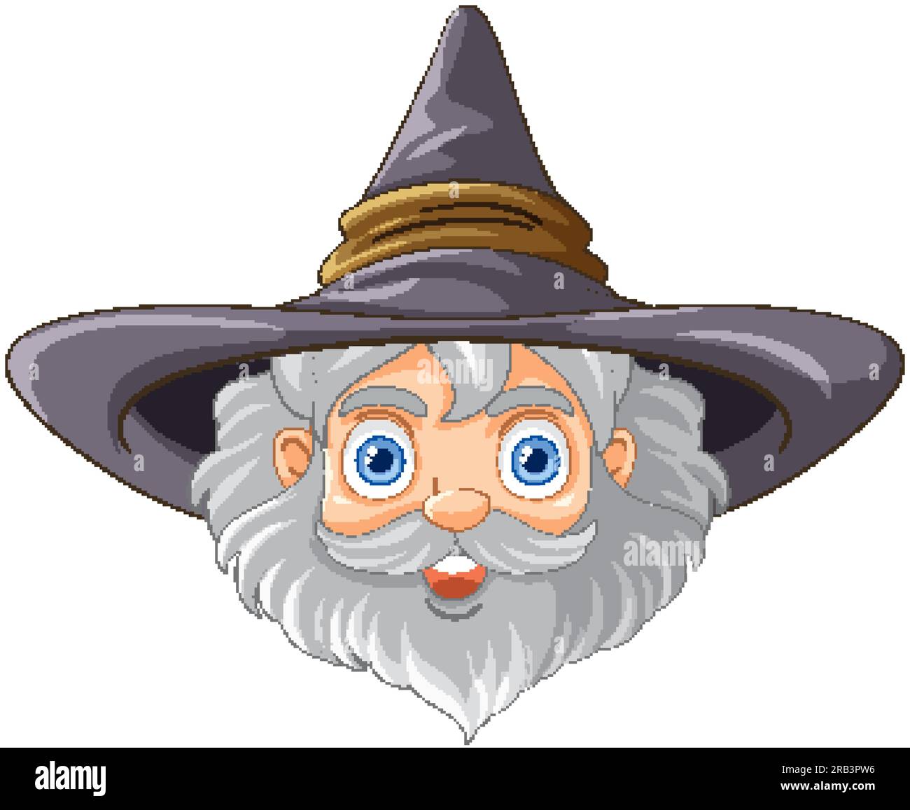 Wizard head cartoon isolated illustration Stock Vector Image & Art - Alamy
