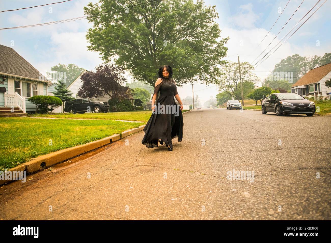 Dressed for the senior Prom Stock Photo - Alamy