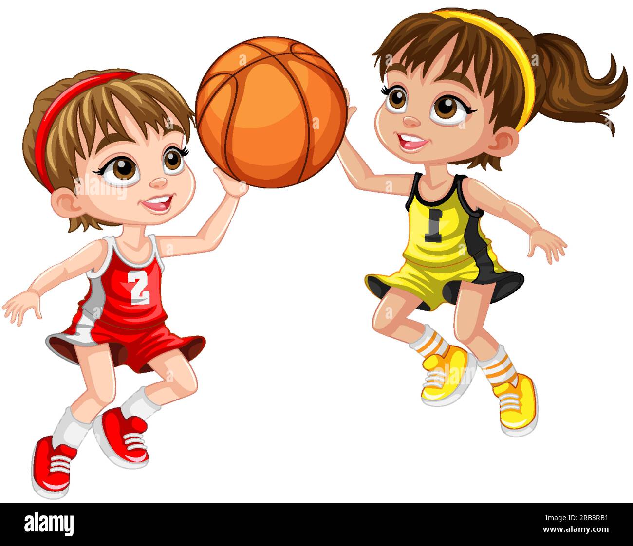 Cute basketball player cartoon character illustration Stock Vector ...