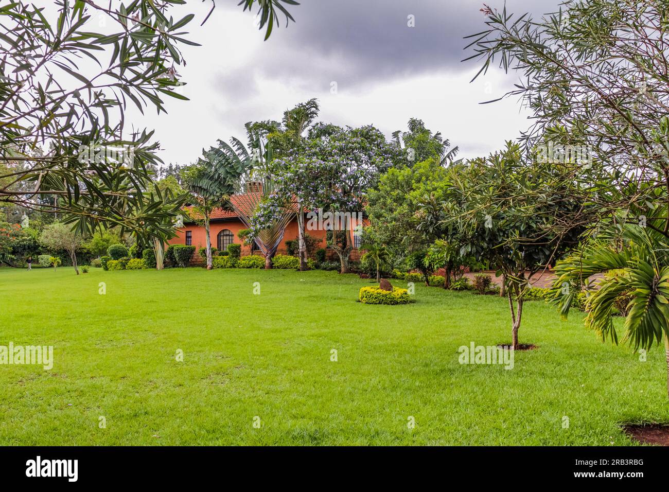 Home Residence House Kenya Field Trees Green Manicured Stock Photo - Alamy