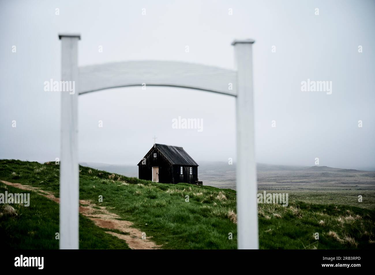 Lonely church located on grassy meadow in countryside Stock Photo - Alamy