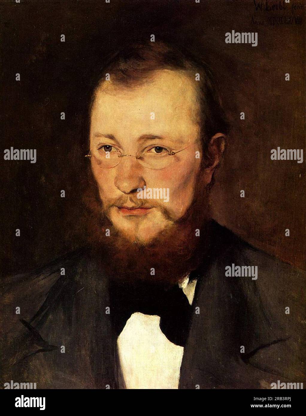 Porträt des Dr. med. Friedrich Rauert 1877 by Wilhelm Leibl Stock Photo ...
