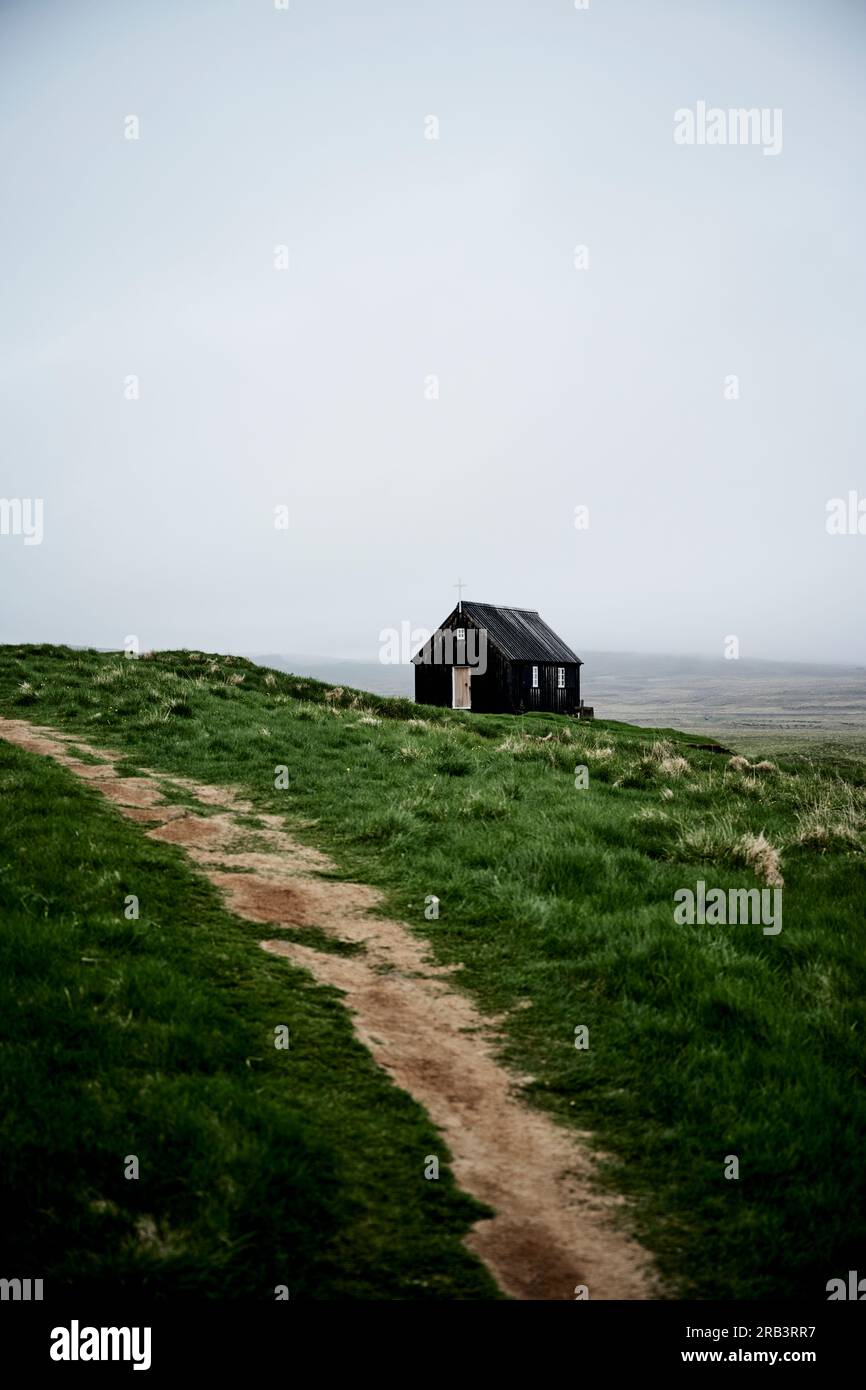 Iceland church on hill hi-res stock photography and images - Alamy