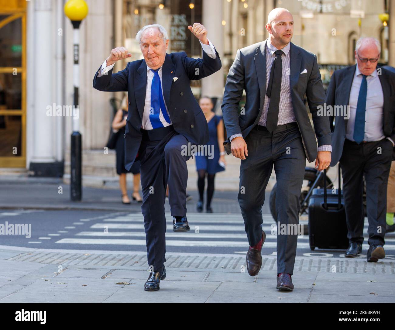 London, UK. 7th July, 2023. Sir Frederick Barclay arrives at the High ...