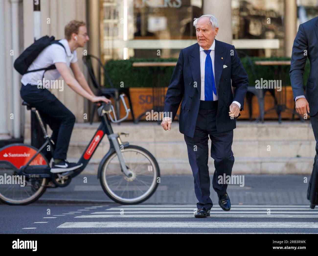 London, UK. 7th July, 2023. Sir Frederick Barclay arrives at the High ...