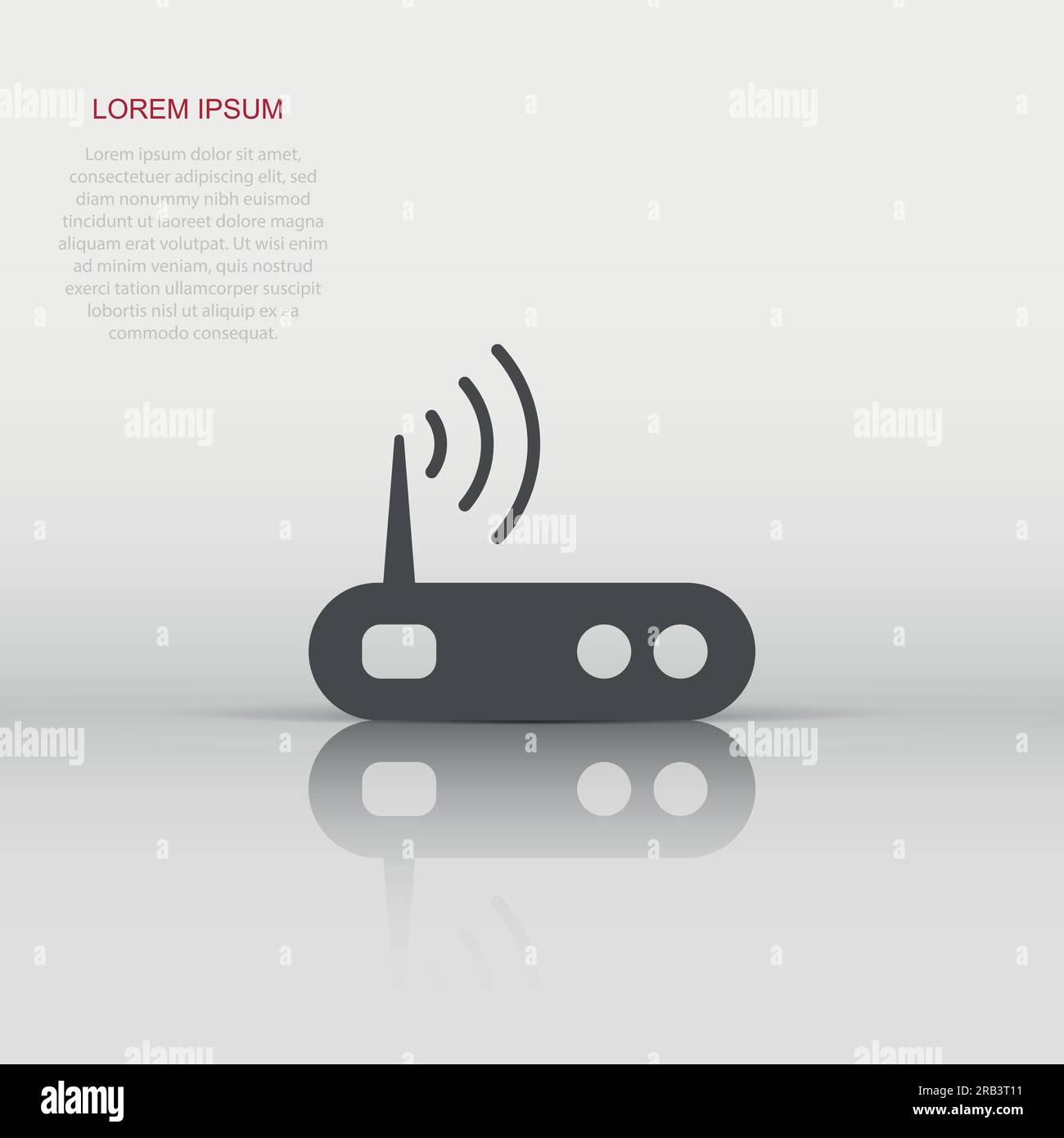 Wifi router icon in flat style. Broadband vector illustration on white ...