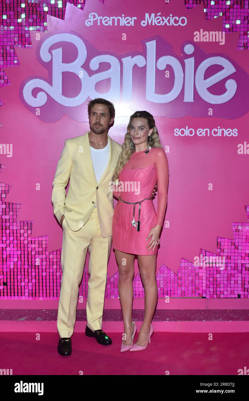 July 6, 2023, Mexico City, Mexico: Ryan Gosling and Margot Robbie ...