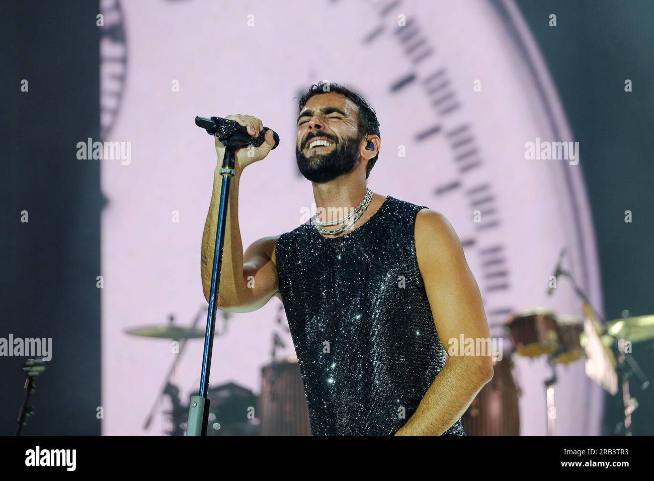 Turin, Italy. 05th July, 2023. The Italian singer Marco Mengoni ...