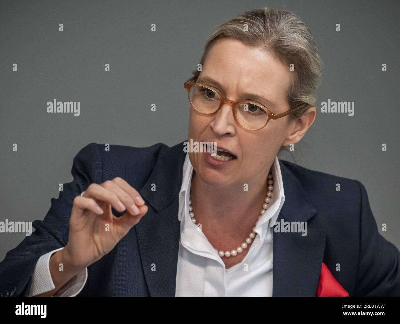Berlin, Germany. 07th July, 2023. Alice Weidel, leader of the AfD ...