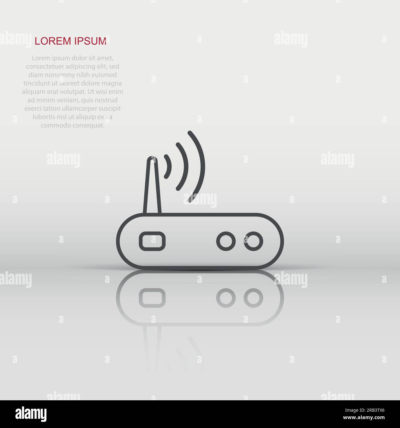 Wifi router icon in flat style. Broadband vector illustration on white ...