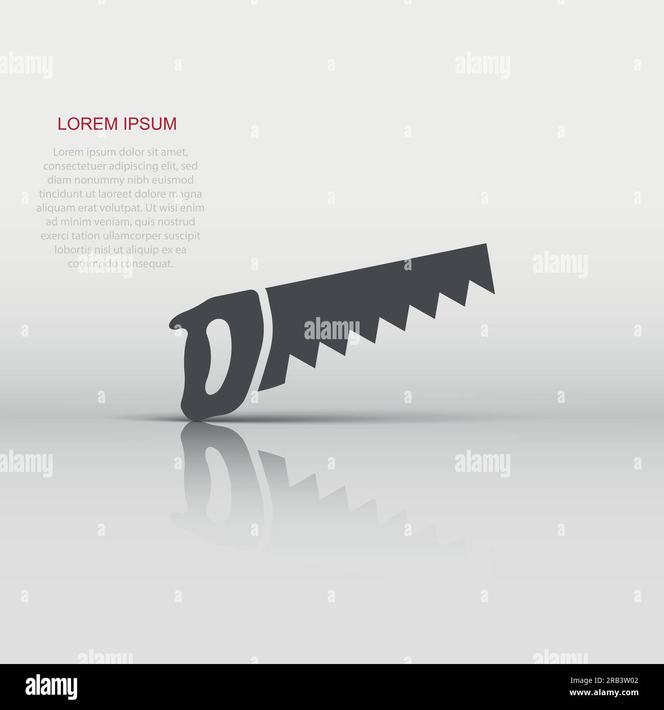 Saw blade icon in flat style. Working tools vector illustration on ...
