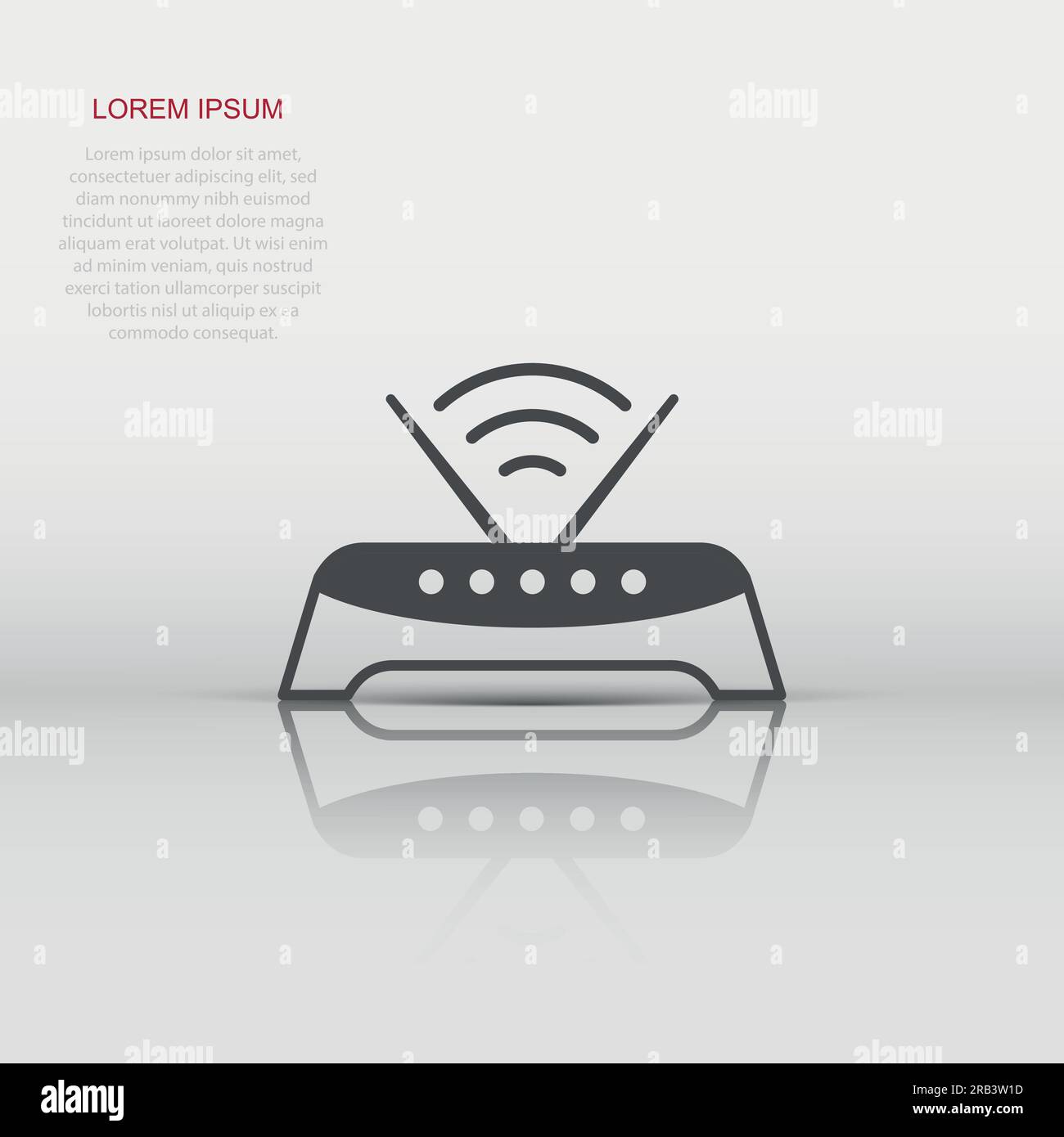 Wifi router icon in flat style. Broadband vector illustration on white ...