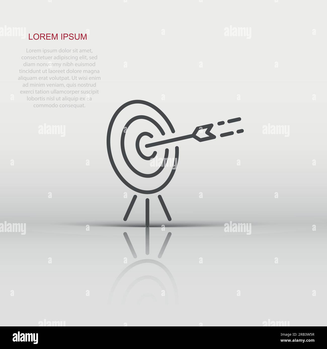Target Icon In Flat Style Darts Game Vector Illustration On White