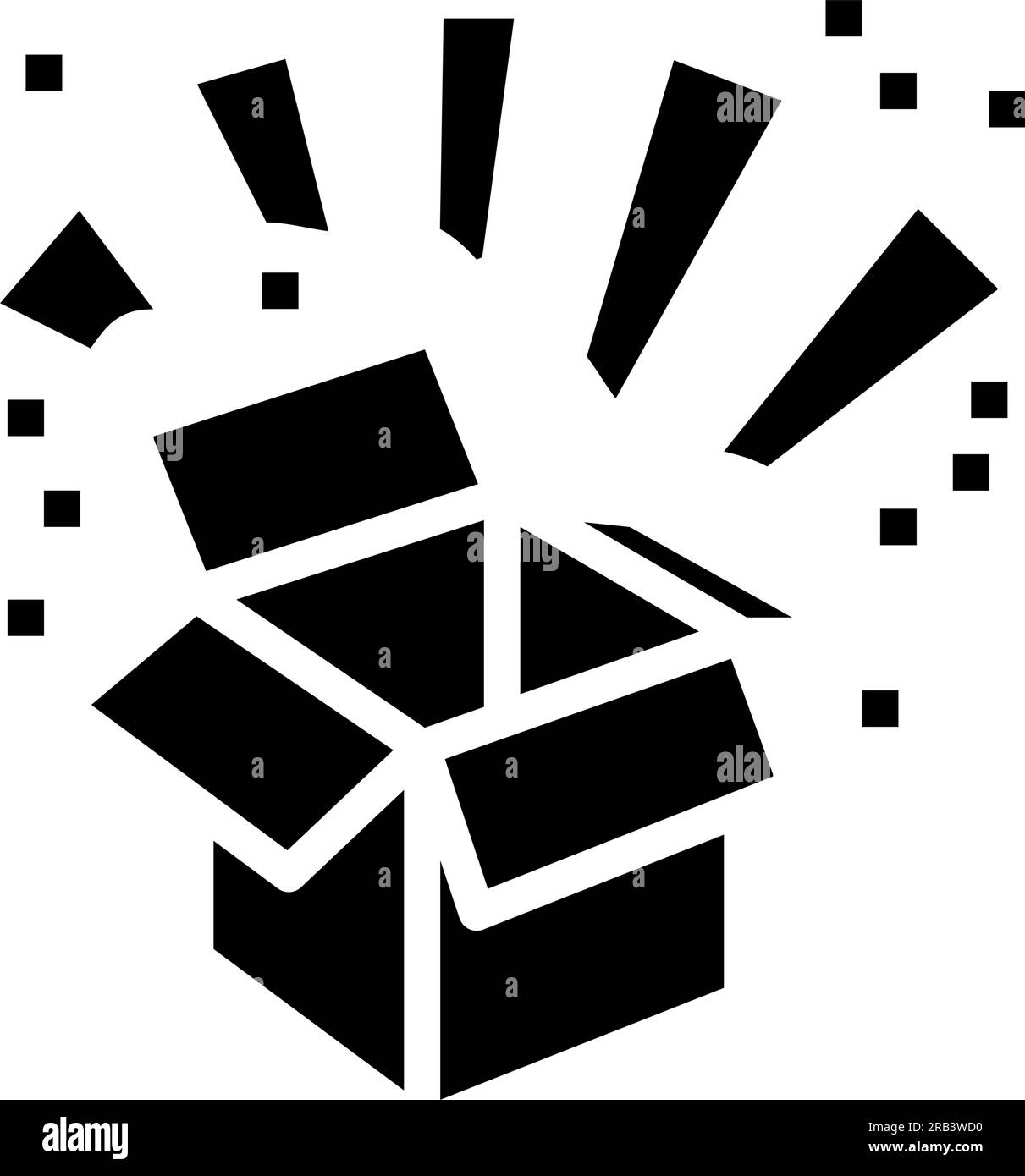 surprise gift wow glyph icon vector illustration Stock Vector Image ...